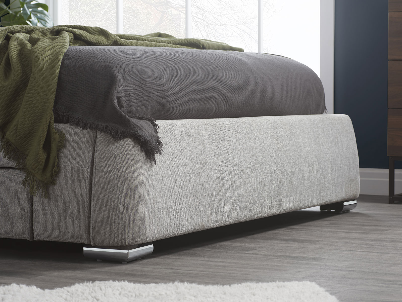 6ft Super King Size Birlea Mayfair 4 Drawer Bedstead in Grey Fabric