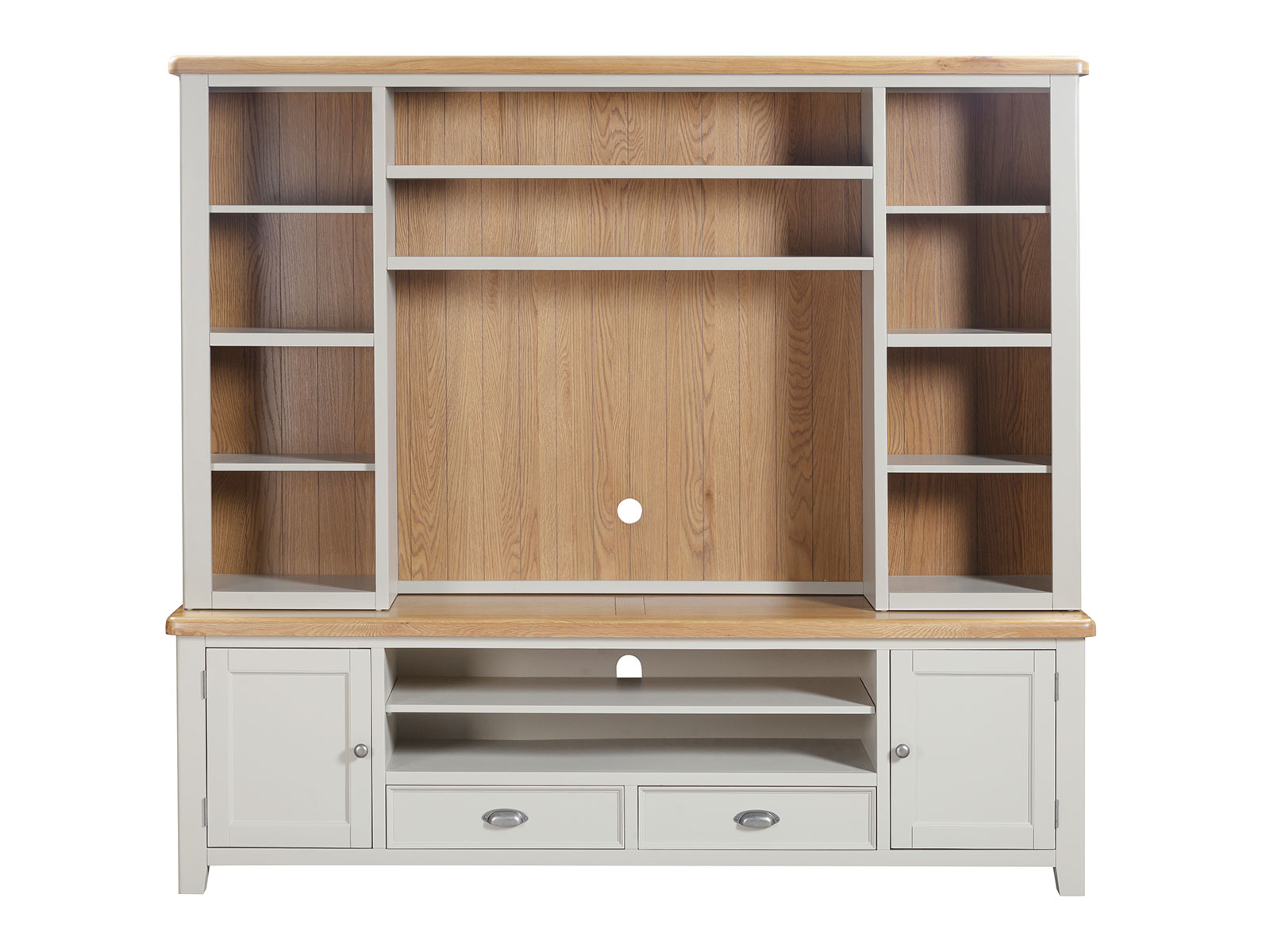 Furniture Mill Evesham Painted Media Bookcase for XL Tv Unit