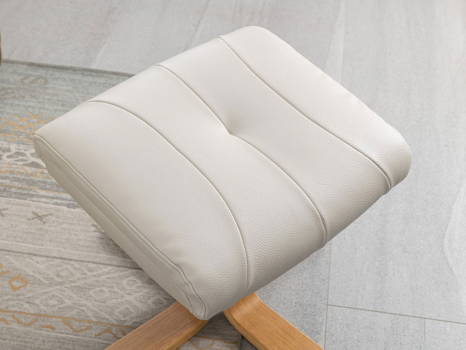 GFA Dubai Swivel Chair & Footstool in Mushroom Plush