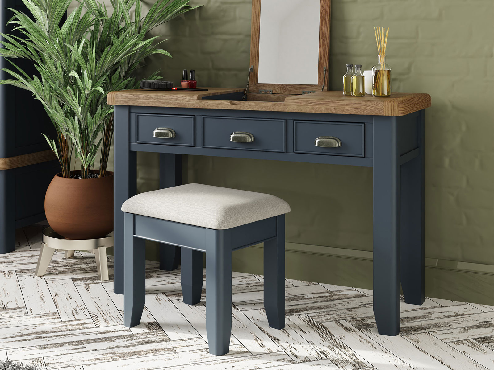 Furniture Mill Hove Blue Stool