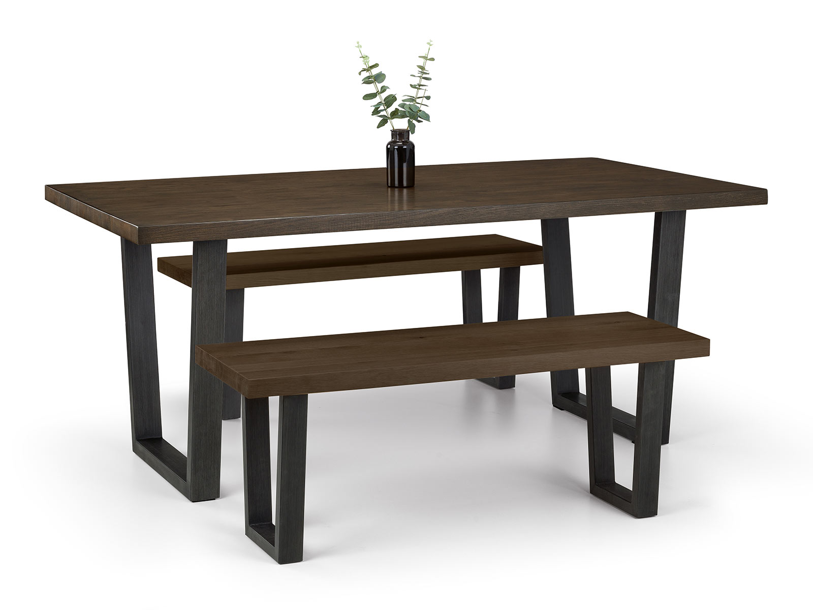Julian Bowen Brooklyn Dark Oak Dining Table (180cm x 100cm) From The ...